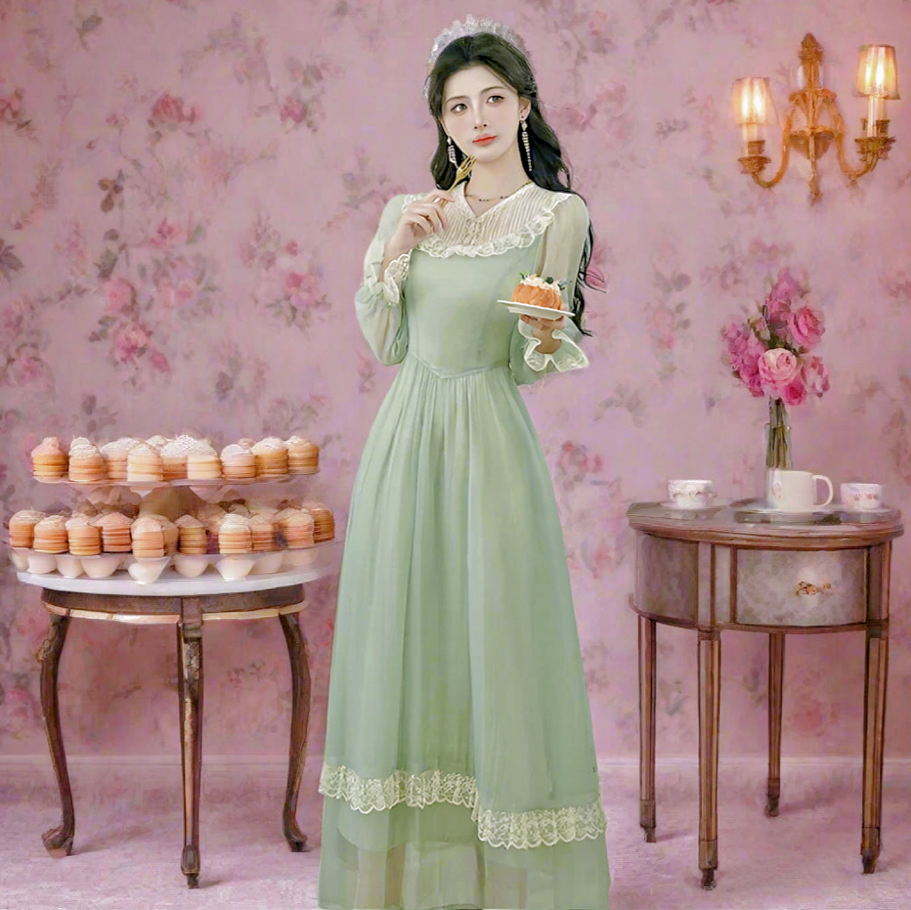 Romantic Vintage-Inspired Princesscore Dress Royalcore Dress Prom Dress