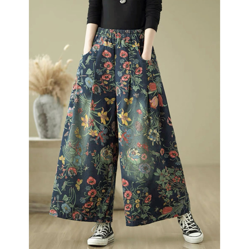 Dark Cottagecore Culottes Pants dark cottagecore