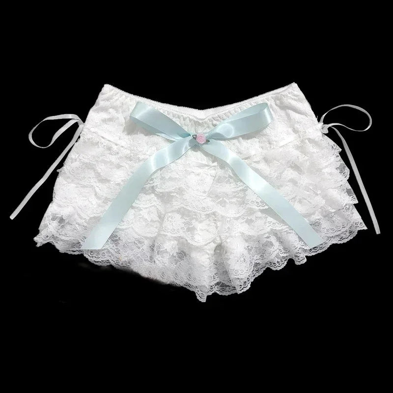 Coquette Style Ruffle Bloomer Shorts Coquette Fashion Dollette Style