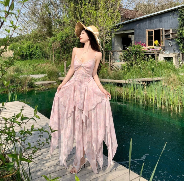 Pink Ethereal Essence Fairy Dress Fairycore aesthetic ethereal dresses