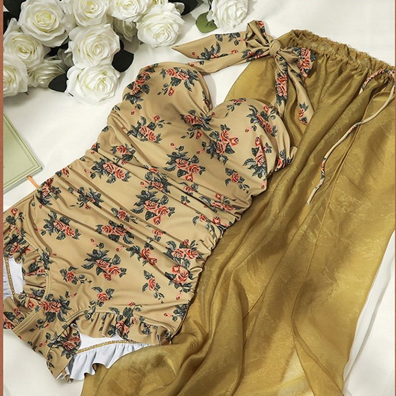 2-Piece Vintage Cottagecore Swimsuit Vintage Swimsuit Bathing Suit