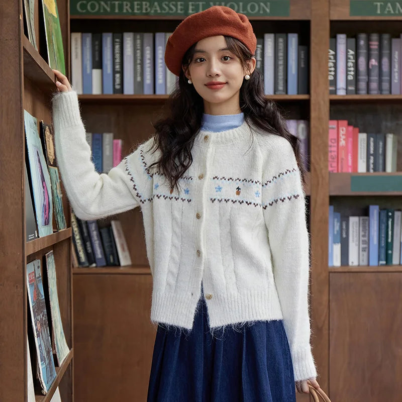 Cottagecore Cardigan with Embroidery Cottagecore Fashion