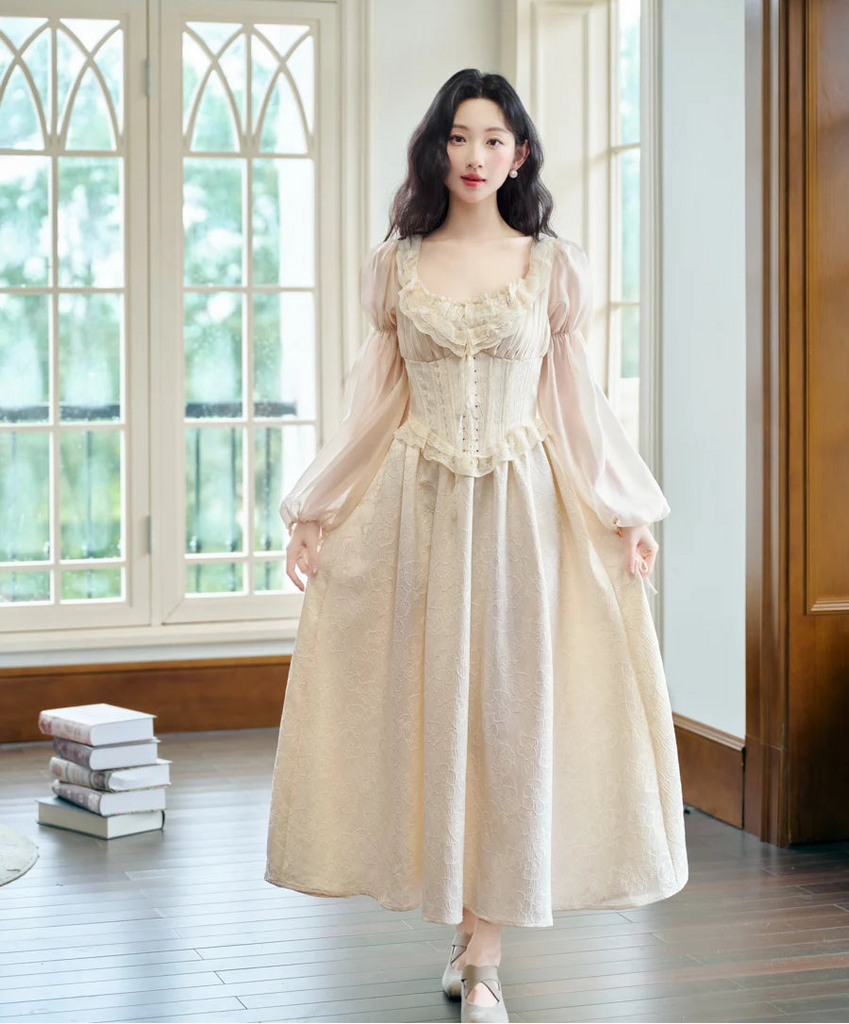 Romantic Royalcore Corset Dress corset dresses vintage corset dress