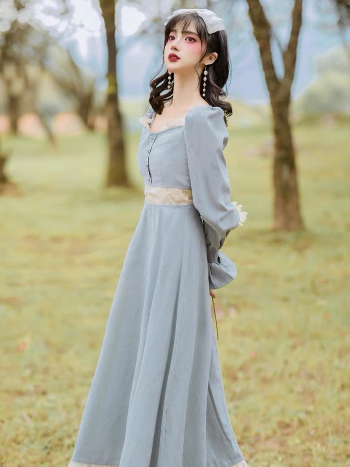 Vintage Retro Fairycore Princess Dress Cottagecore Dresses at DeerDoll