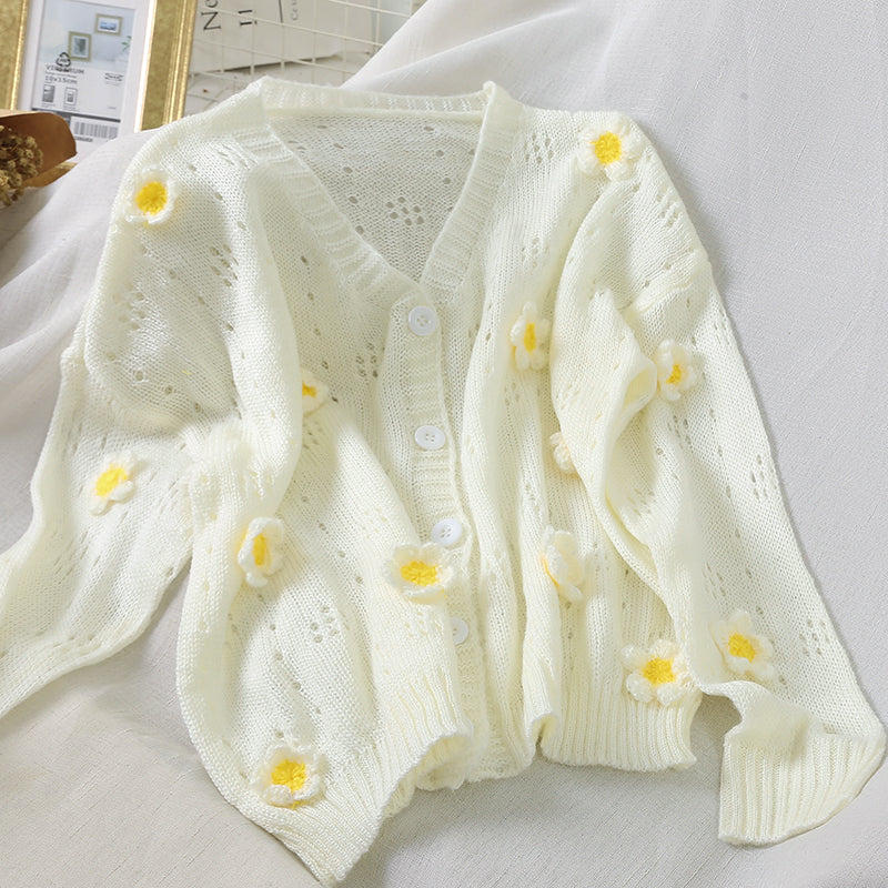 Sweet Daisy Cottagecore Cardigan Kawaii fashion Cottagecore fashion